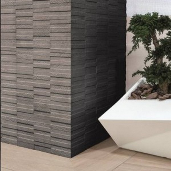 Купить настенную плитку Venis Textures V1440107 Cubica Negro 33.3x100 в Москве по низким ценам в ...